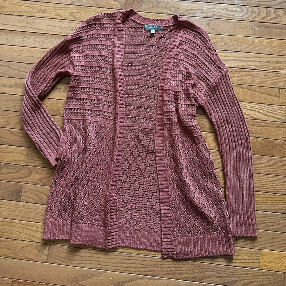 Sweaters | Long Rose Colored Cardigan | Poshmark